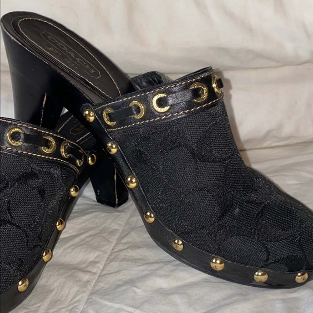 Coach Clogs Gold Studded Slip On..Dont Miss Out! - Gem